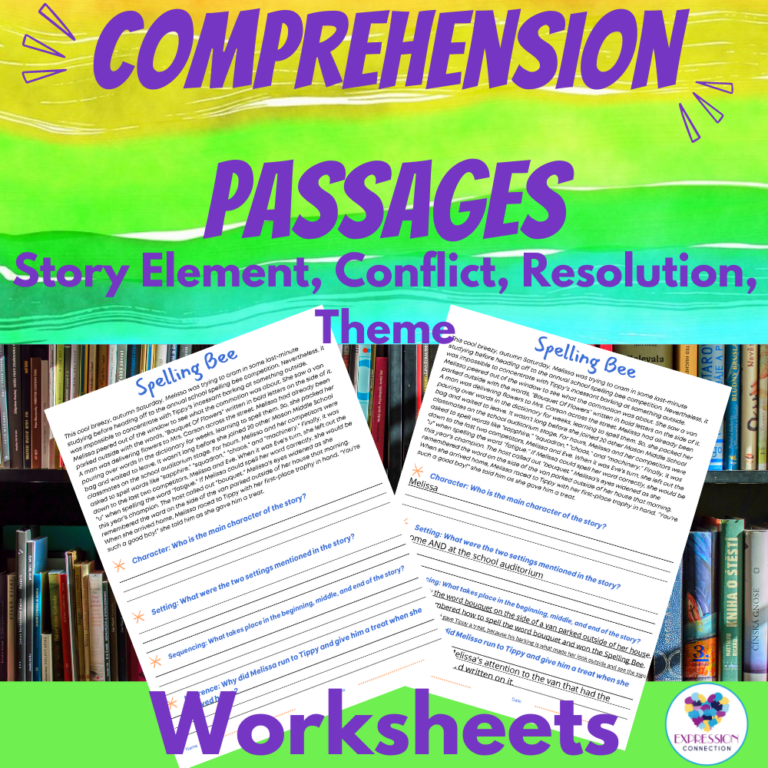 Reading Comprehension Passages Story Elements Conflict Resolution Theme ...