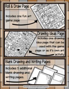 Video Game Roll and Draw Printable Art Game and Art Sub Lesson - Made ...