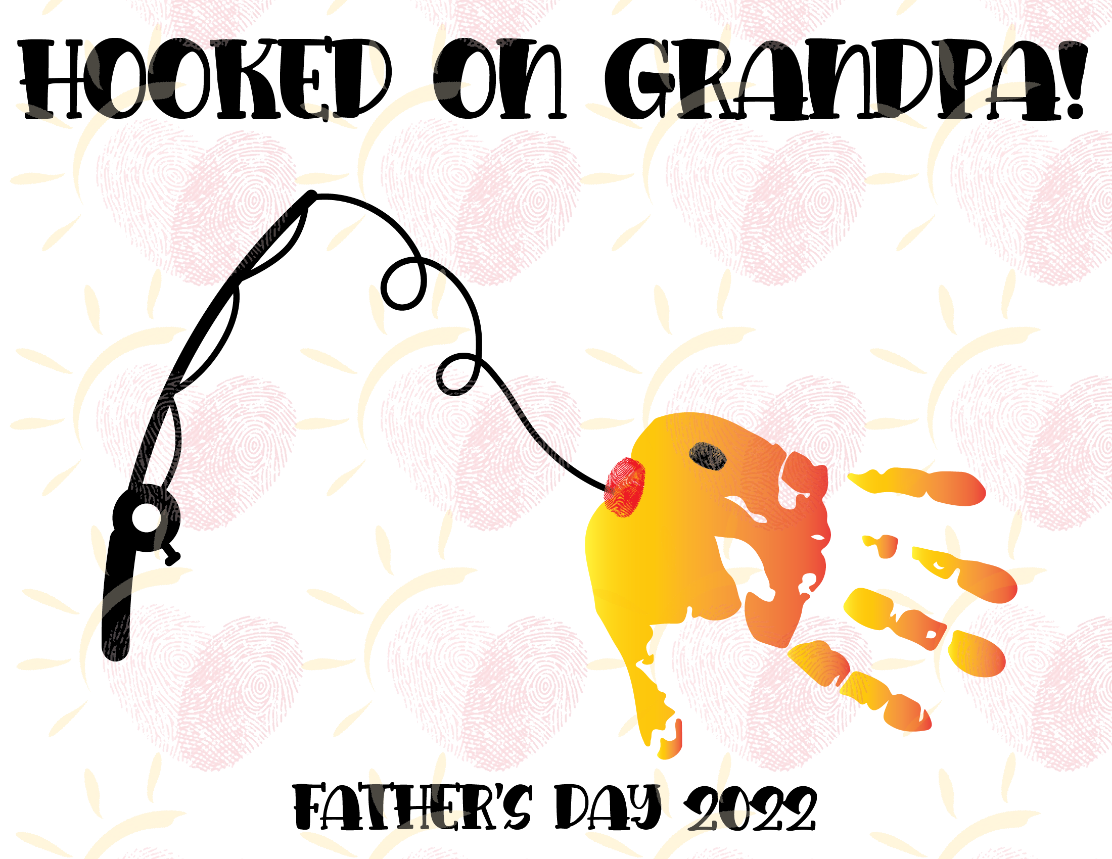 Wall Hangings Home & Living Wall Decor Father's Day Fishing Handprint ...