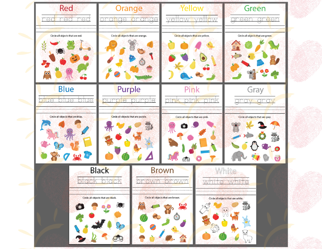 Color learning activity - preschool - kindergarten - printable | Made ...