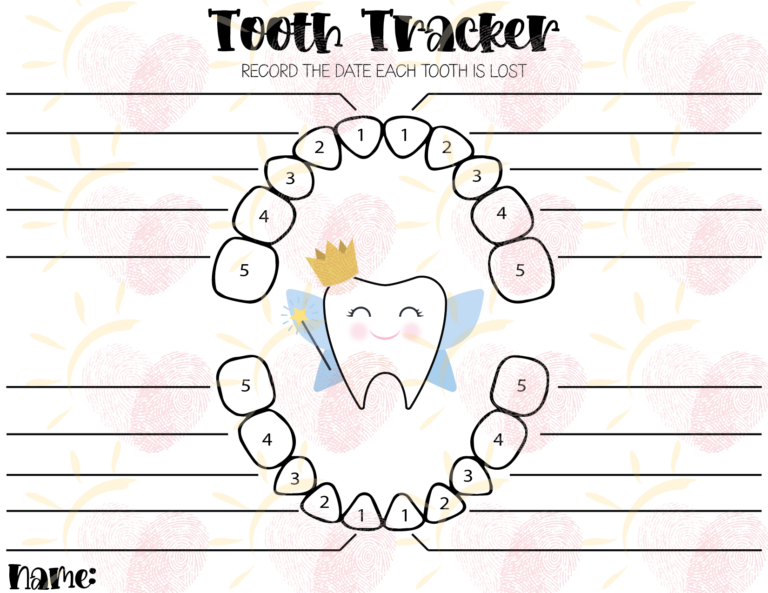 Tooth tracker and receipt - Tooth Fairy certificate - printable | Made ...