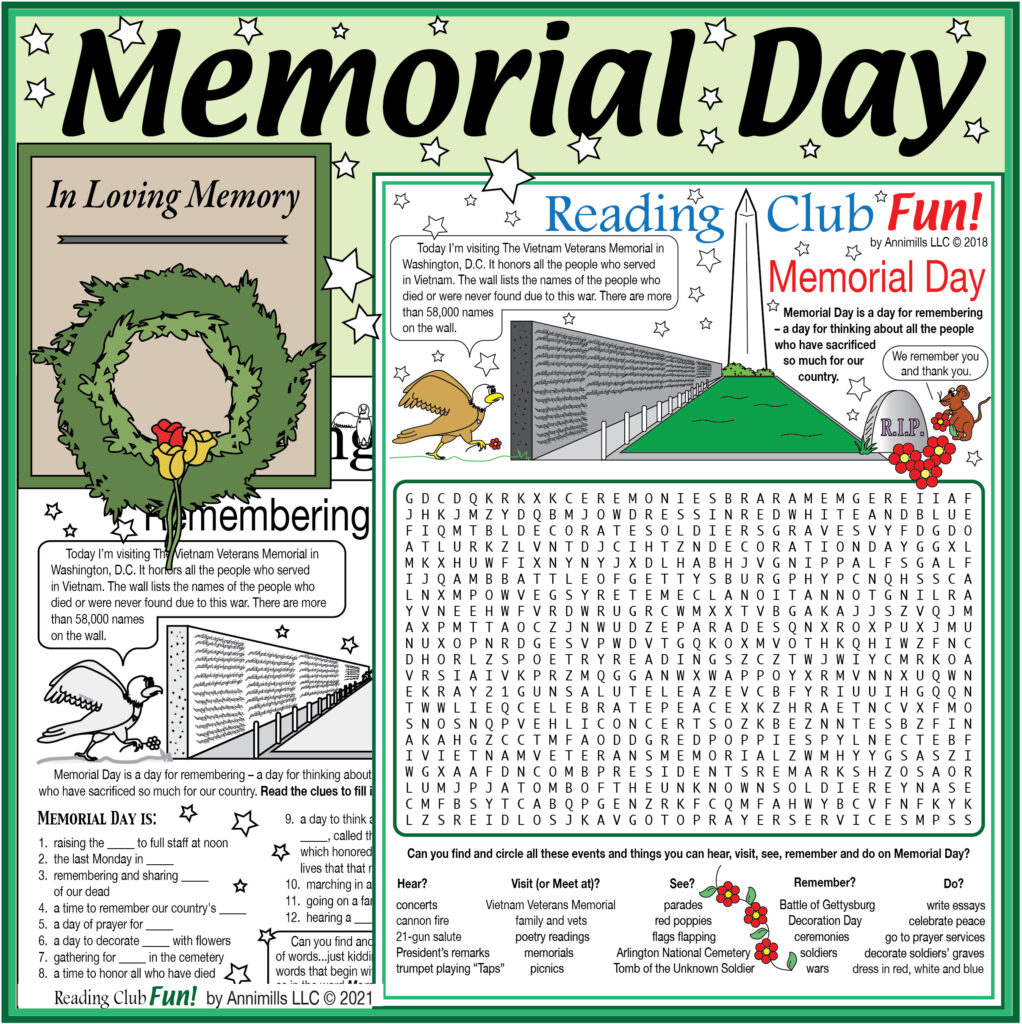 Memorial Day Puzzle Set - Themed Printable Puzzles - Made By Teachers