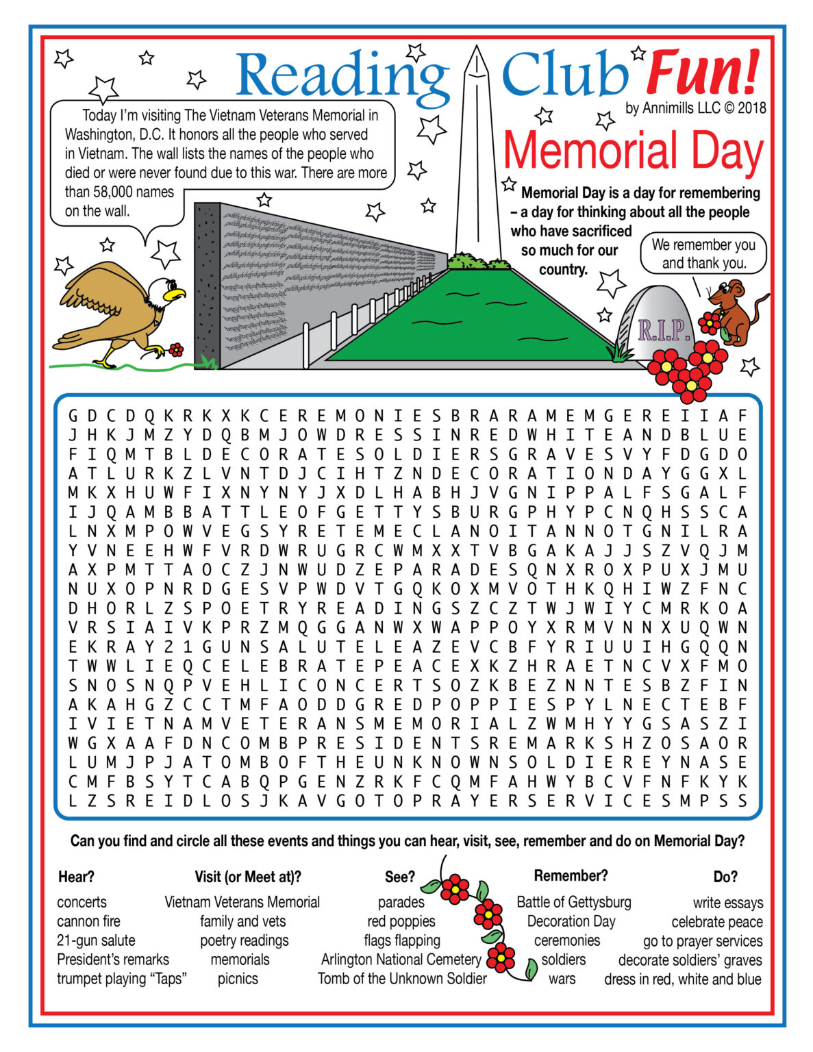 Memorial Day Puzzle Set - Themed Printable Puzzles - Made By Teachers