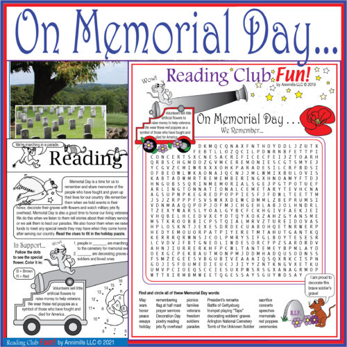 Memorial Day Themes Printable Puzzle Bundle – Remembering and Honoring ...