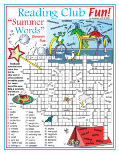 Summer Vocabulary - Synonyms - Crossword Puzzle & Word Search Puzzle ...
