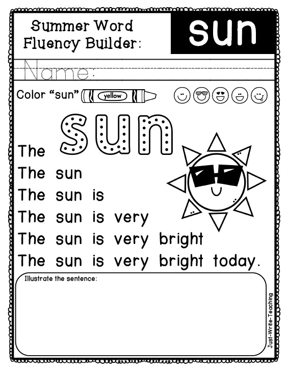 First Grade Summer Reading Fluency Builders - Set 1 | Made By Teachers