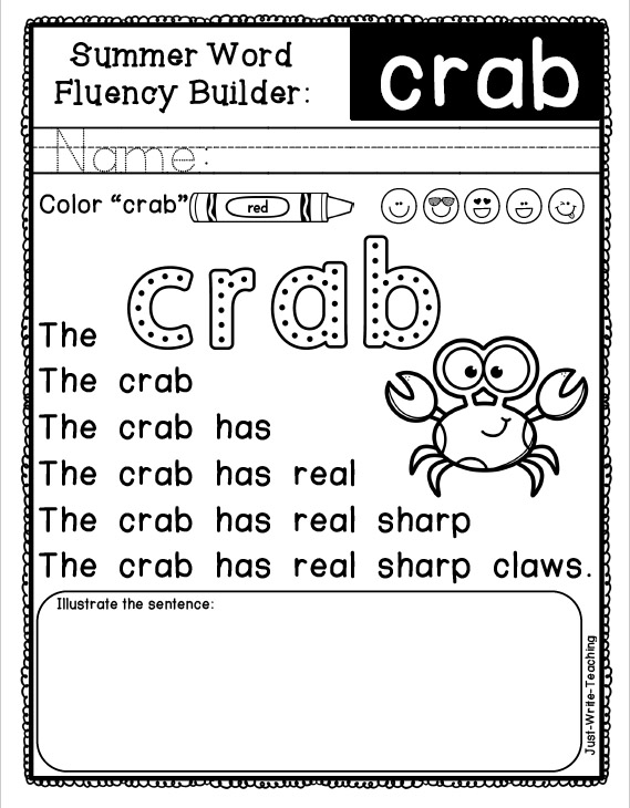 First Grade Summer Reading Fluency Builders - Set 1 | Made By Teachers