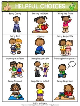 Helpful & Unhelpful Behaviour Choices File Folder - Made By Teachers