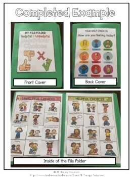 Helpful & Unhelpful Behaviour Choices File Folder - Made By Teachers
