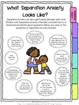 SEPARATION ANXIETY PORTFOLIO - Going to School & Worries - Made By Teachers