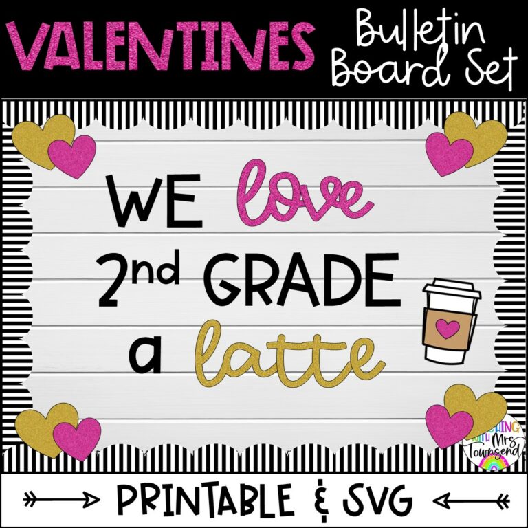 Valentines Bulletin Board Set | Printable & SVG - Made By Teachers