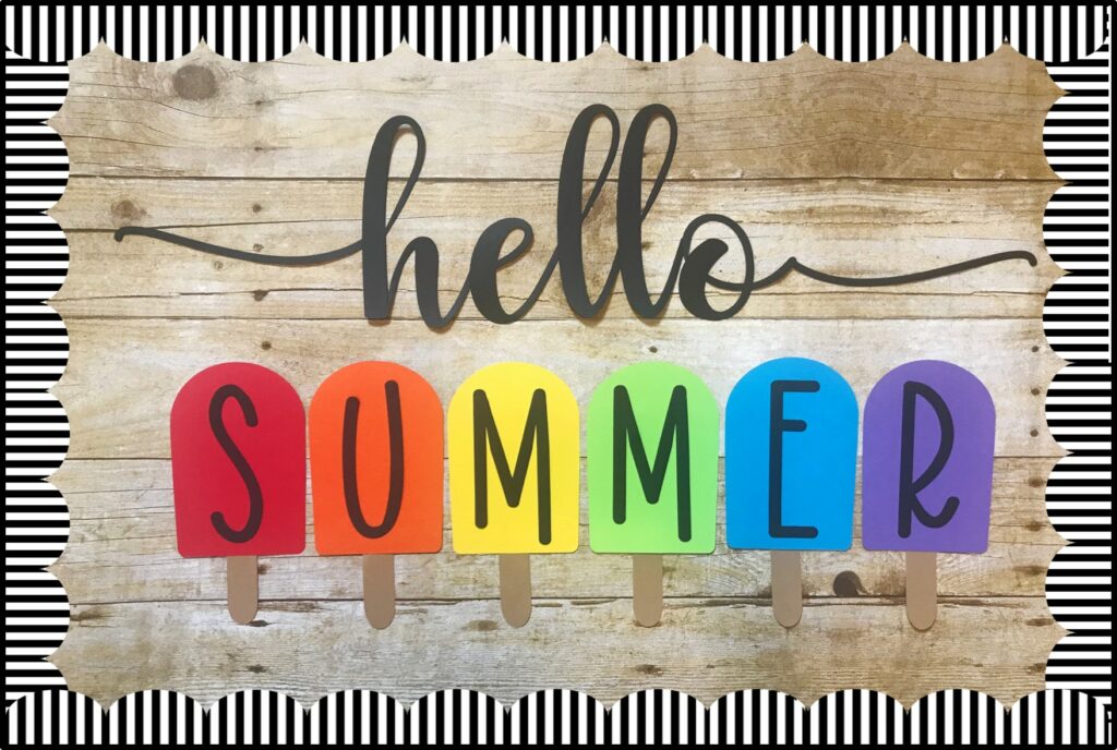Hello Summer Bulletin Board Set | Printable & SVG | Made By Teachers