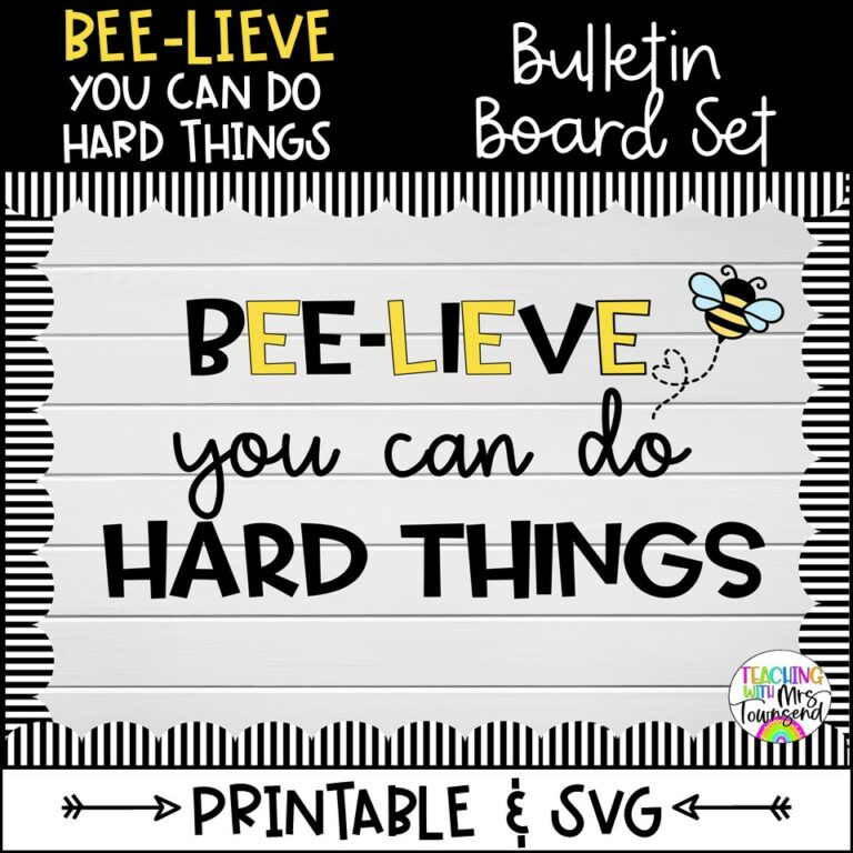 Bee-Lieve You Can Do Hard Things Bulletin Board Set - Made By Teachers