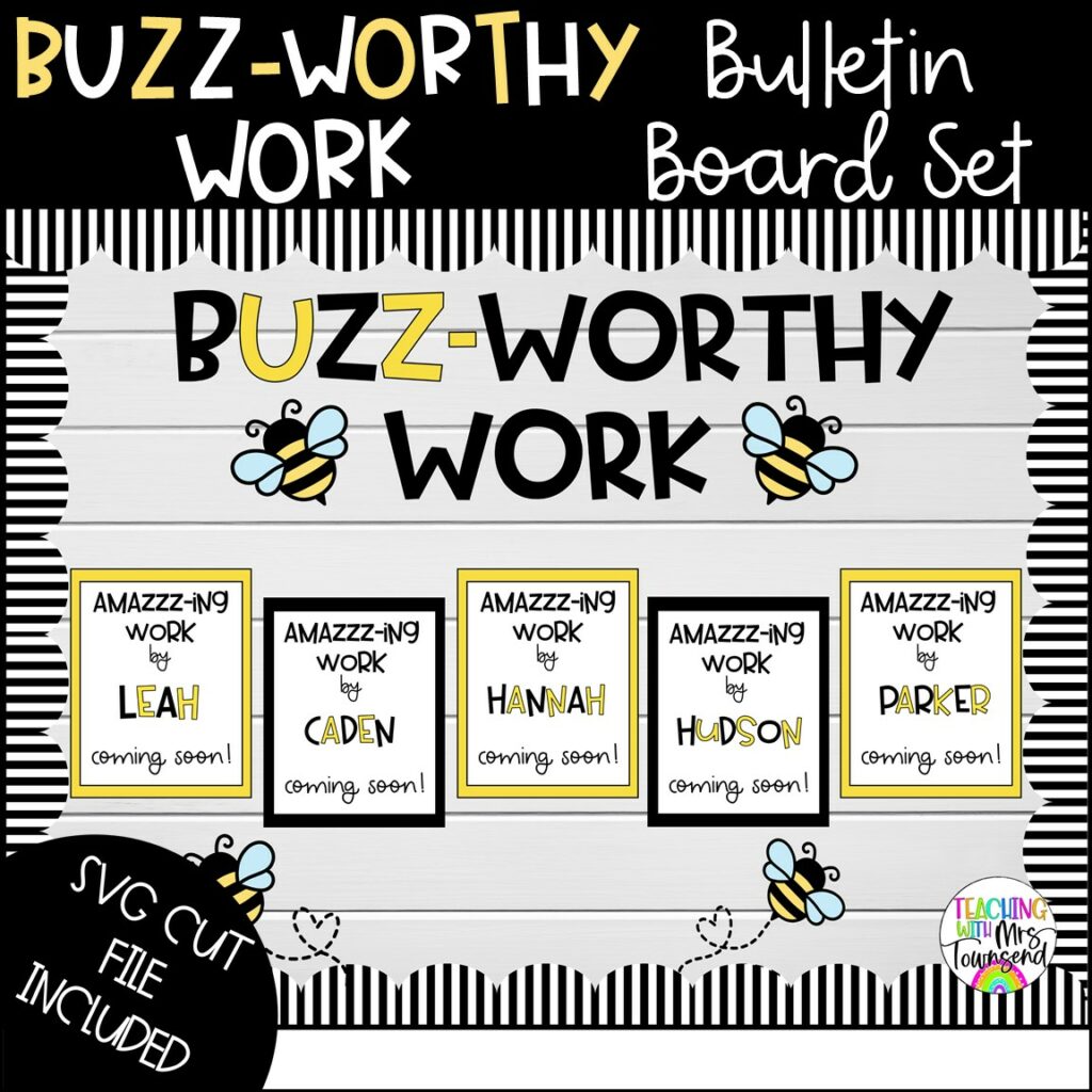 Buzz Worthy Work Bulletin Board Set | Made By Teachers