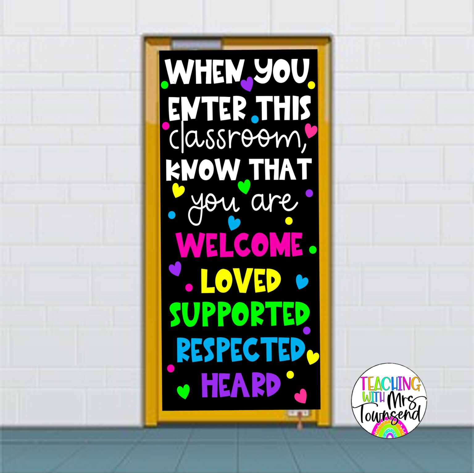 Door Décor | When You Enter This Classroom | Bulletin Board Letters ...