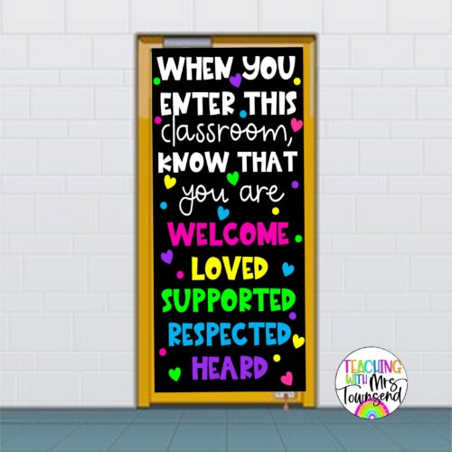 Door Décor | When You Enter This Classroom | Bulletin Board Letters ...