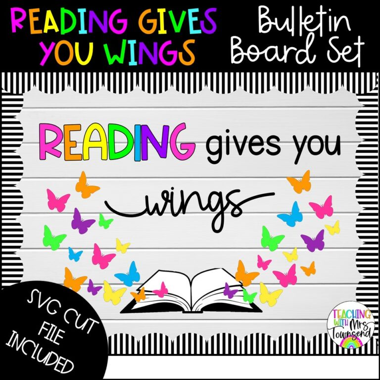 Reading Gives You Wings Bulletin Board Set | Made By Teachers