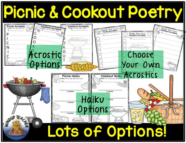 Cookout and Picnic Poetry Activity Sheets | Made By Teachers