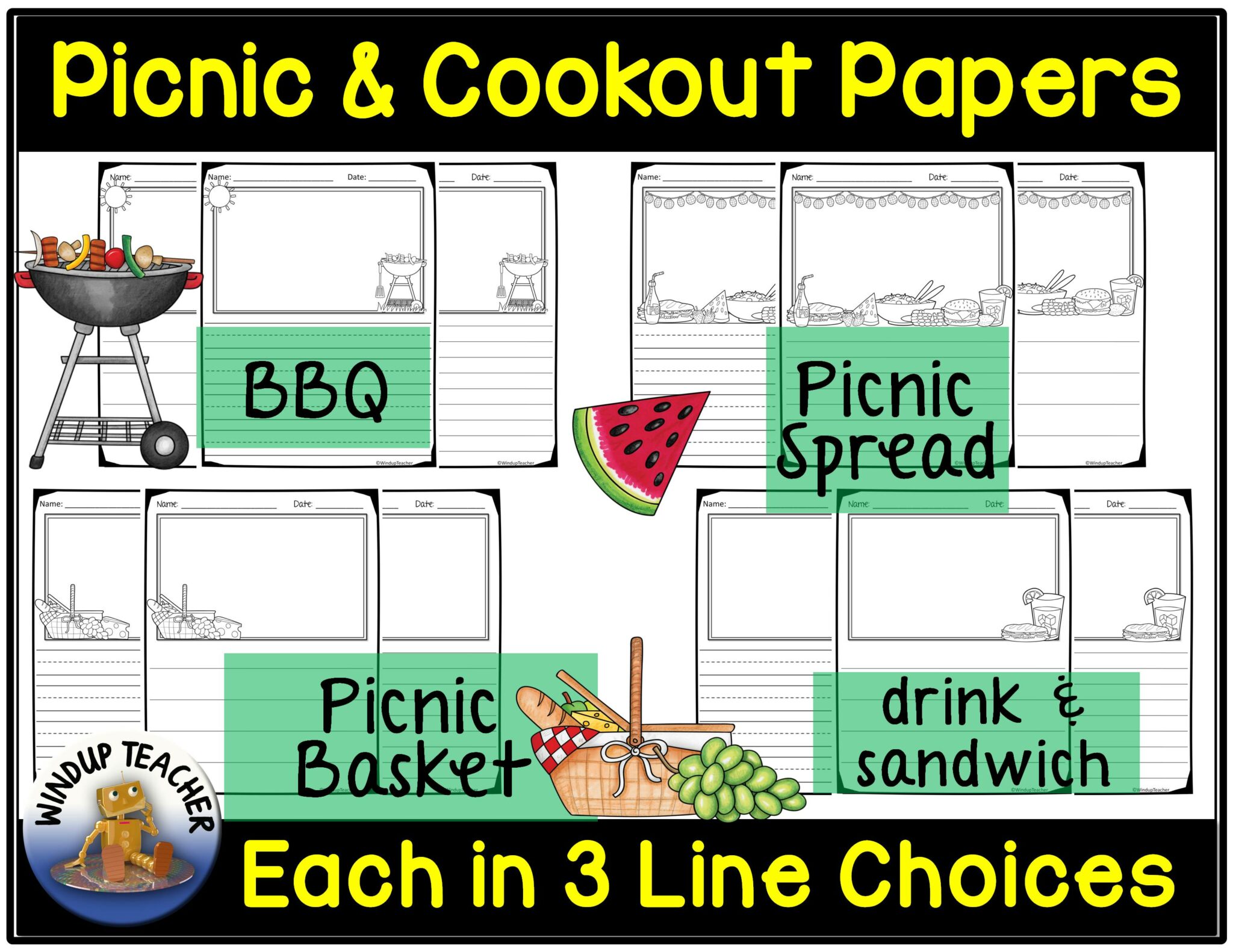 Cookout Writing Activities BUNDLE - Made By Teachers