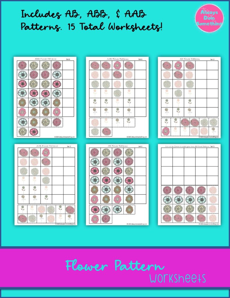 Pattern Worksheets | Preschool Math | Flower Patterns - Made By Teachers