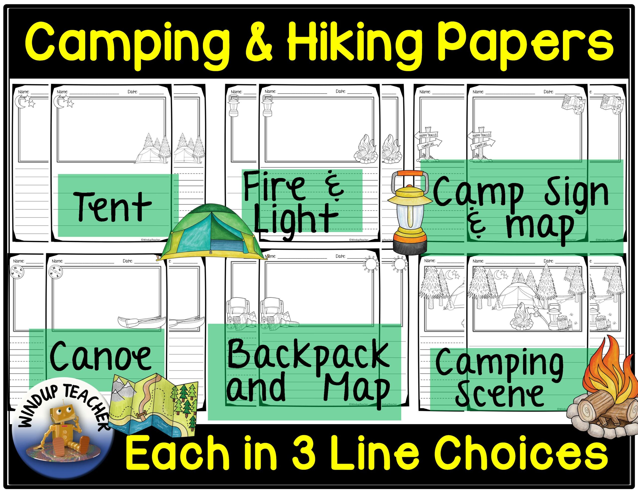 Summer Camp Writing Papers | Made By Teachers