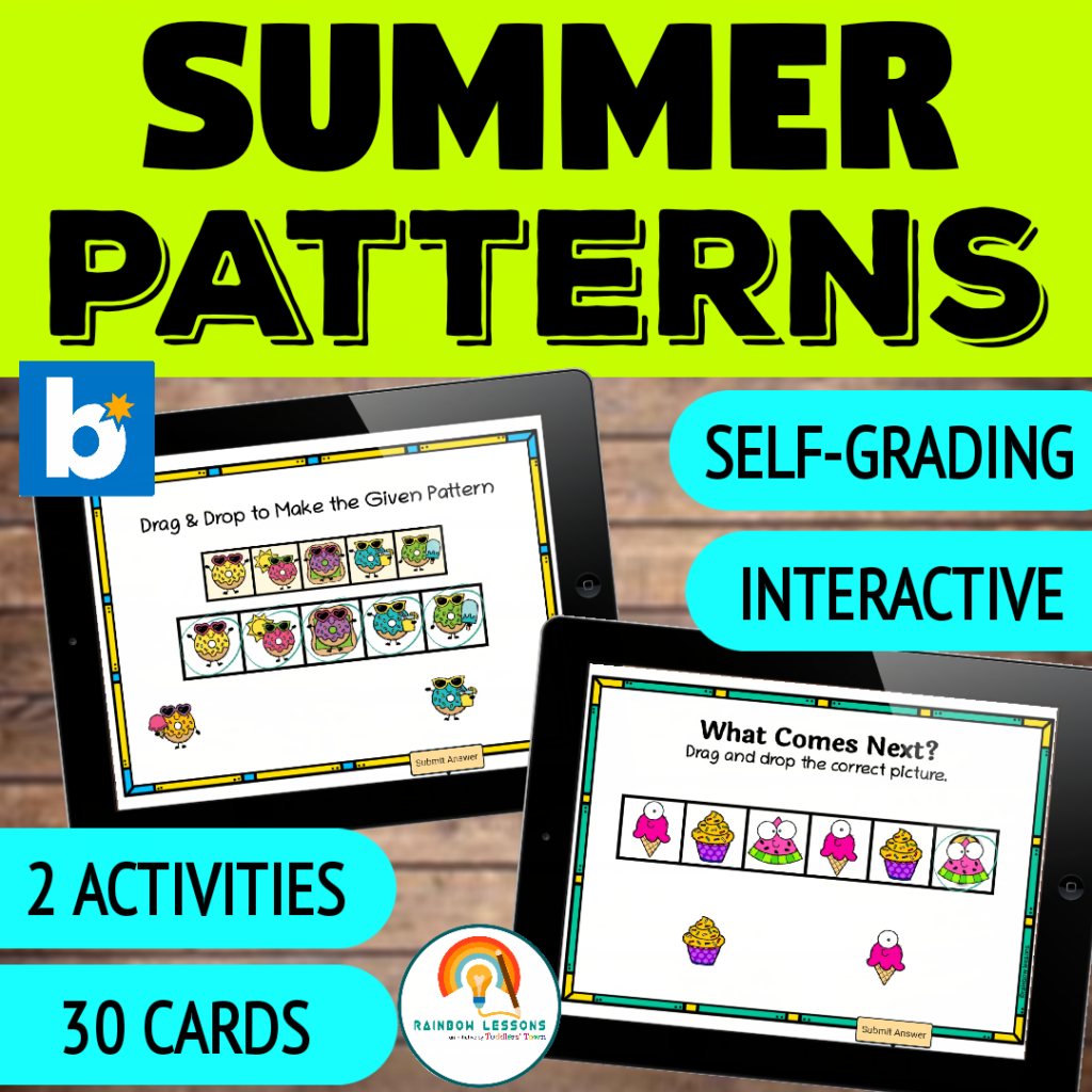 Summer Patterns | Summer Boom Cards | Summer Activities | Mental Games ...