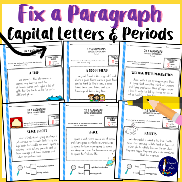 Fix a Paragraph Capital Letters and Periods | Made By Teachers