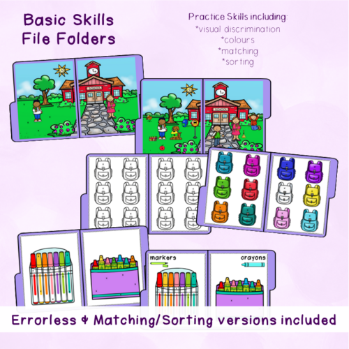 Back to School File Folders for August / Sept in Special Education ...