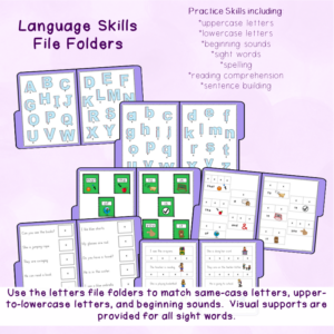 Back to School File Folders for August / Sept in Special Education ...