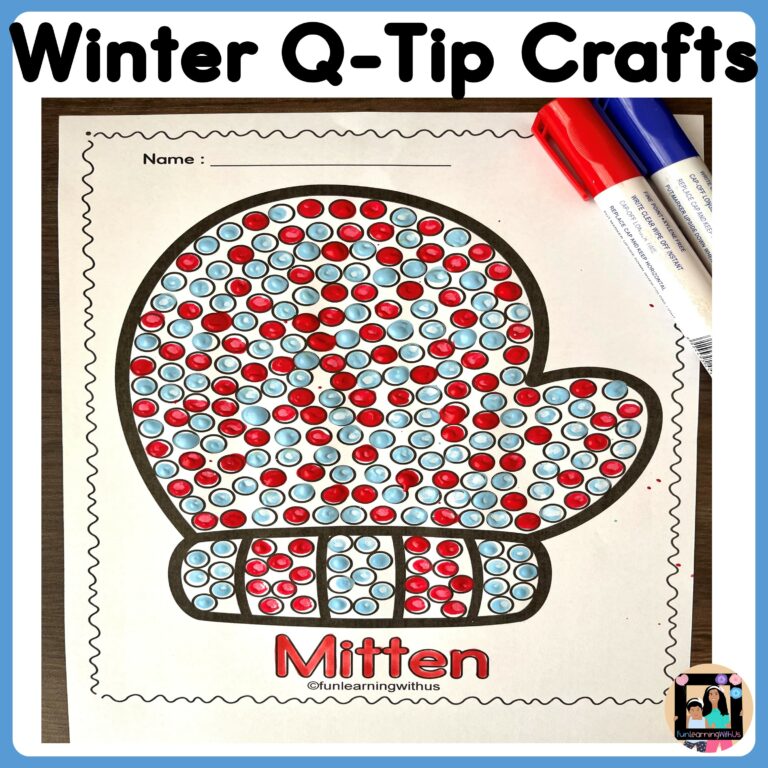Winter Q-Tip crafts - Made By Teachers