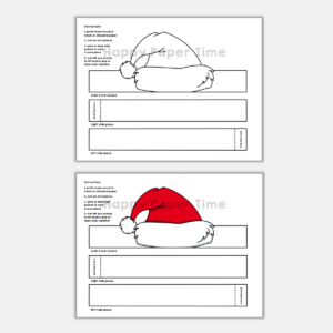Santa Claus Paper Hats Printable Coloring Craft Winter Christmas ...