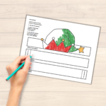 Christmas Elf Paper Hat Printable Coloring Craft Winter Christmas ...