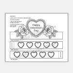 Happy Valentine's Day Paper Crown Printable Coloring Craft Activity ...