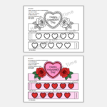 Happy Valentine’s Day Paper Crowns Printable Coloring Craft Activity ...