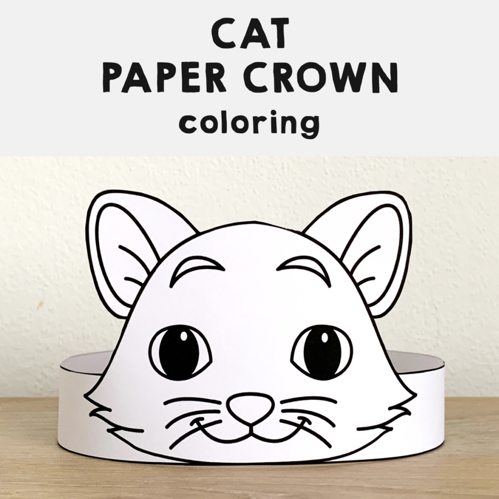 Chef Hat Cook Paper Crown Printable Coloring Craft Activity for kids ...