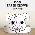 Dog Paper Crowns Printable Coloring Pets Animal Craft Activity | Made ...