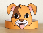 Dog Paper Crown Printable Costume Pets Animal Craft Activity | Made By ...