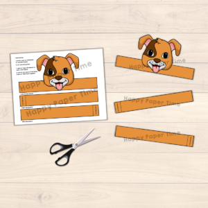Dog Paper Crowns Printable Coloring Pets Animal Craft Activity | Made ...