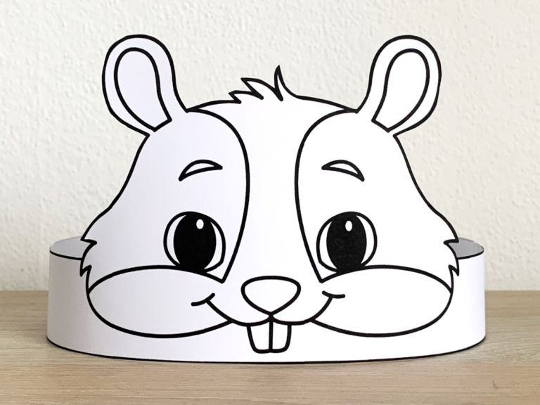 Hamster Paper Crown Printable Coloring Pets Animal Craft Activity ...