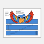 Parrot Bird Paper Crown Printable Costume Pets Animal Craft Activity ...