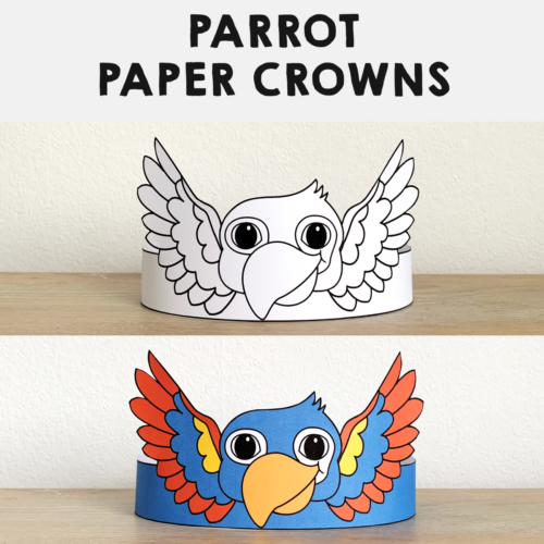 Whale Paper Crown Printable Ocean Sea Animal Coloring Craft - Made By ...