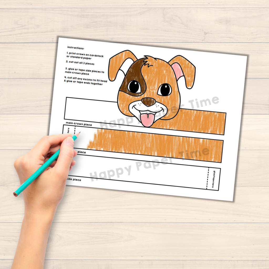 Pets Animals Paper Hats Crowns Printable Paper Coloring Craft Activity ...