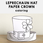 Leprechaun Paper Hats Printable Coloring St. Patrick’s Day Craft ...