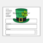 Leprechaun Paper Hat Printable Costume St. Patrick’s Day Craft Activity ...