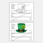 Leprechaun Paper Hats Printable Coloring St. Patrick’s Day Craft ...