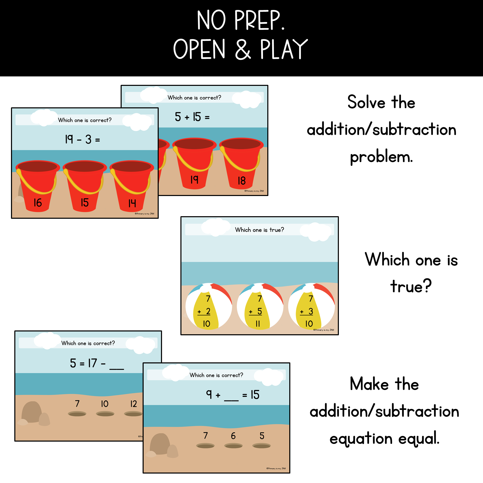 Grade 1 Summer Addition and Subtraction to 20 Digital Escape Room ...