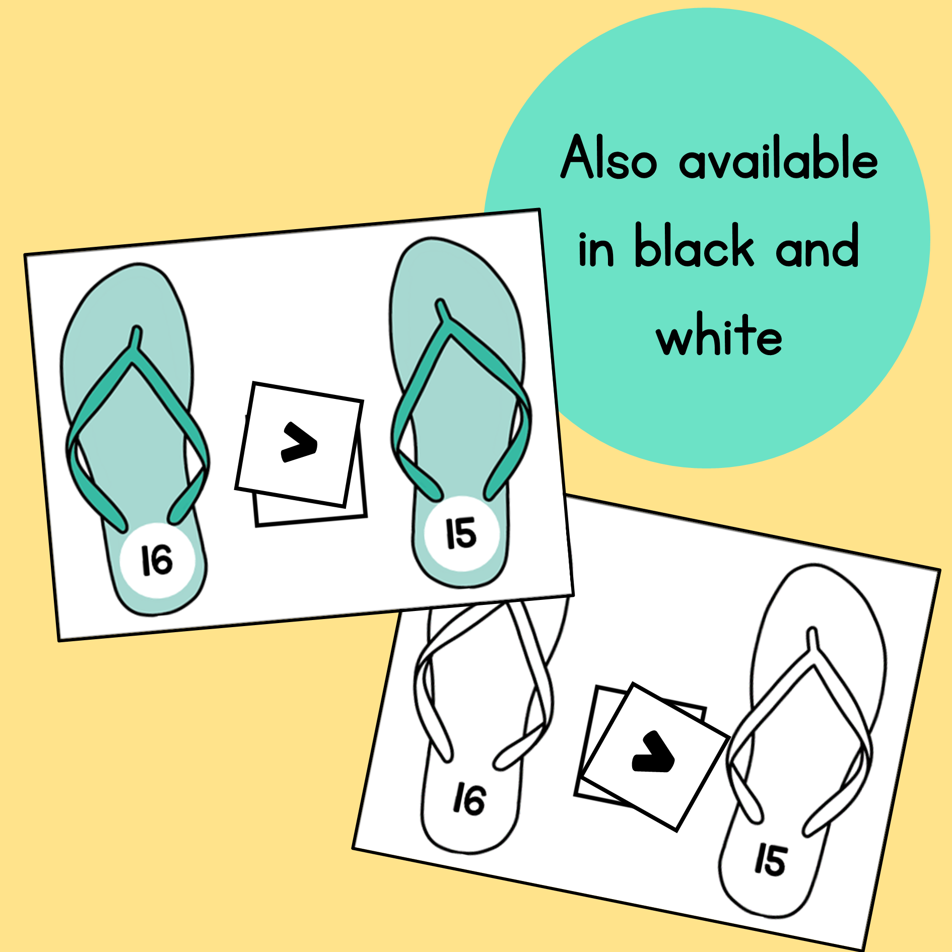 Summer Comparing Numbers to 20 - Greater than, less than or equal to ...