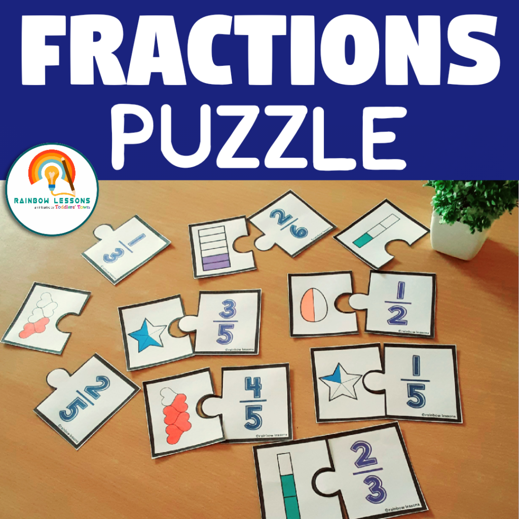 Fractions First Grade Fractions Game Fractions Puzzles Math Fractions First Grade Fractions Game Fractions Puzzles Math