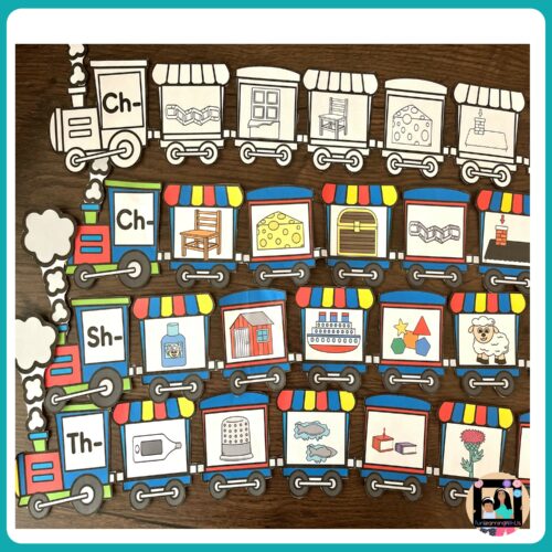 Beginning Digraph Train Crafts Kindergarten Literacy Center Activity ...