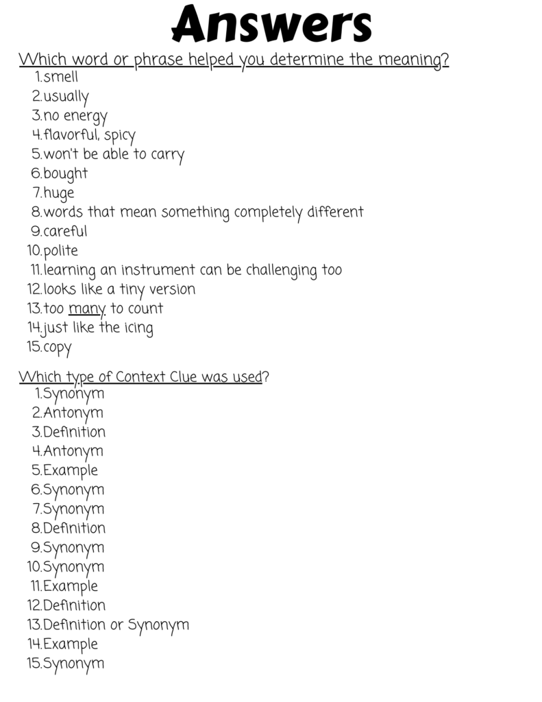 Types Of Context Clues To Define Vocabulary Words Part 1 | Made By Teachers